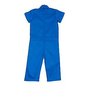 Born to Love Knuckleheads Kids Monkey Coverall Mechanic Photoshoot Overall for Boys & Girls Jumpsuit Baby Outfit (2T, Blue Boy)