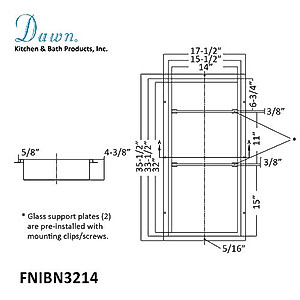 Dawn FNIBN3214 Shower Niche, Polised Satin