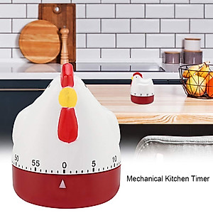 Digital Clocks Rooster Timer Mechanical Chicken Shaped Novelty Kitchen Timer 60 Mins Cooking Timer Alarm Reminder for Cooking Baking Digital Timer