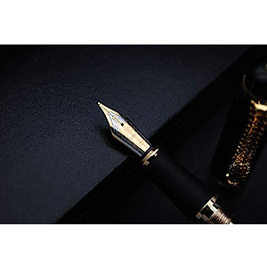JINHAO Golden Relievo CHUAN REN Fountain Pen M Nib