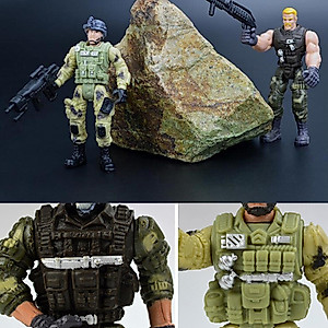 LIVELYOU Army Men and Zombie Action Figure Toys Realistic Battle Scene Zombie Toys Playset Collections Christmas Halloween Toys Gifts Decoration for Boys Adults Kids (12PCS) (Green)