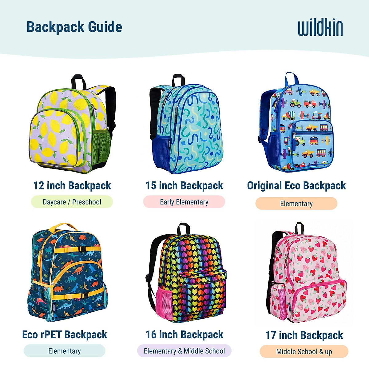 Wildkin Pack-it-All Kids Backpack for Boys & Girls, Ideal Size for School & Travel Backpack for Kids, Features Front Strap, Interior Sleeve, Back Support & Side Pocket (Orange Shimmer)