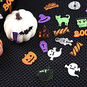 Motarto 500 Pieces Halloween Foam Craft Stickers Self Adhesive Halloween Theme Stickers for Halloween Thanksgiving Party Decoration