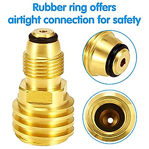 MOFLAME 2 Pack of Propane Tank Adapter Fitting,Converts POL LP Tank Service Valve to New QCC1/Type1 Adapter