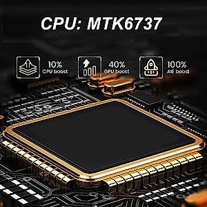 PUSOKEI Unlocked Cell Phone, 4G Mobile Phone, Android12 Smartphone, 6.1 IPS HD Screen, 4GB RAM 64GB ROM, Dual Camera 32MP+8MP, 5G WiFi, Dual SIM, Face Recognition, 4000mAh Battery (Gold)