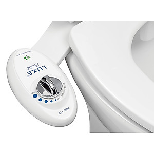 LUXE Bidet NEO 110 White and Elongated Toilet Seat Bundle