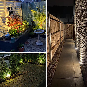 20W Dusk to Dawn Outdoor LED Spotlight Plug in with Photocell Sensor for House Flag Yard Tree Garden, 3000K 1000lm Warm White 120V Landscape Lighting with Stake IP66 Waterproof 5.9ft Cord, 2 Pack