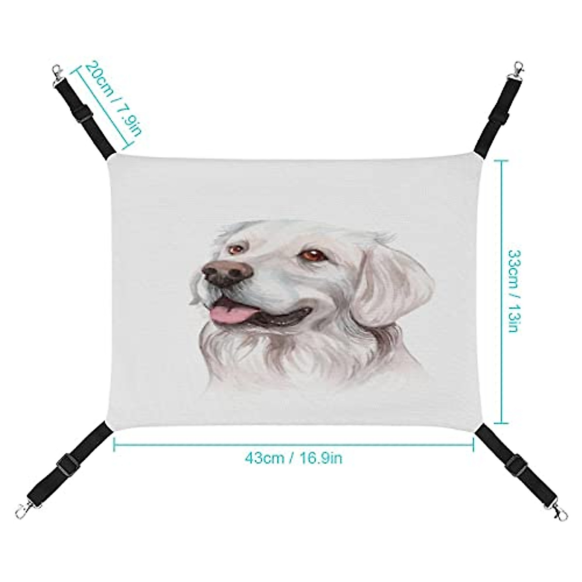 Cute Dog Painting Pet Hammock Bed Guinea Pig Cage Hammock Small Animal Hanging Bed for Ferret, Chinchilla, Puppy and Other Small Animals