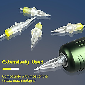 BIGWASP 50pcs Assorted Disposable Cartridge Tattoo Needles Round Shader Mixed 3RS 5RS 7RS 9RS 11RS (50pcs #12 Standard RS)