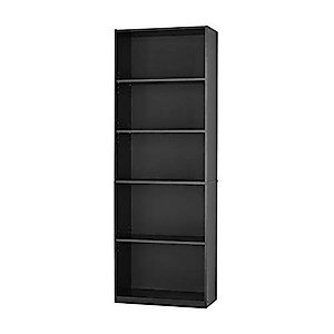 Mainstay` 71" 5-Shelf Standard Bookcase (Black)