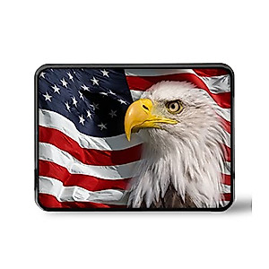 HOMETRIP US Bald Eagle Flag Trailer Hitch Cover Plug Fits 2 inch Receivers, 4 x 4 x 5 inches