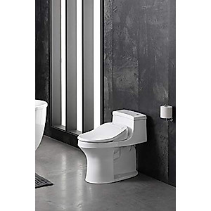 KOHLER 18751-0 PureWash E525 Elongated Warm Water Bidet Toilet Seat, Electric Bidets for Existing Toilets, Adjustable Bidet Sprayer, White