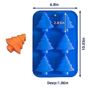 IHOMECOOKER 4PC Silicone Christmas Baking Mold Set Christmas Tree Snowflakes Snowman Cake Mold,bath bombs,Soap Mold Set