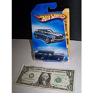Hot Wheels Blue '70 Chevelle SS Wagon - #19 of 42 - New Models - 2009 ,#G14E6GE4R-GE 4-TEW6W201603