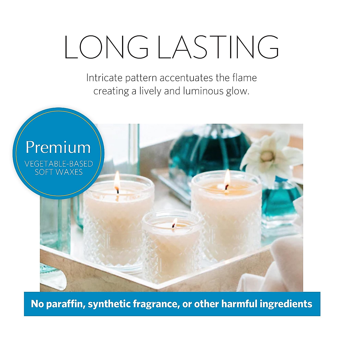 AGRARIA Scented Candles, Long-Lasting Premium Soy Wax Candles, Vegan, Scented Candles for Home, Elegant Home Fragrance Scented Candles Gifts, 7oz