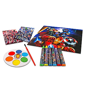 Marvel Avengers Drawing and Painting Set for Kids - Avengers Gift Bundle with Coloring Book, Coloring Utensils, Paints, Stickers, and More (Marvel Crafts)