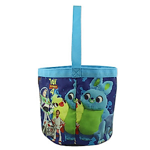 Disney Toy Story 4 Boys Girls Collapsible Nylon Gift Basket Bucket Tote Bag (One Size, Toy Story 4)