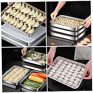 UTHCLO 1Set Dumpling Freezer Box Multi Function Food Storage Container with Lids Stackable Kitchen Organizer Bin for Fridge and Pantry