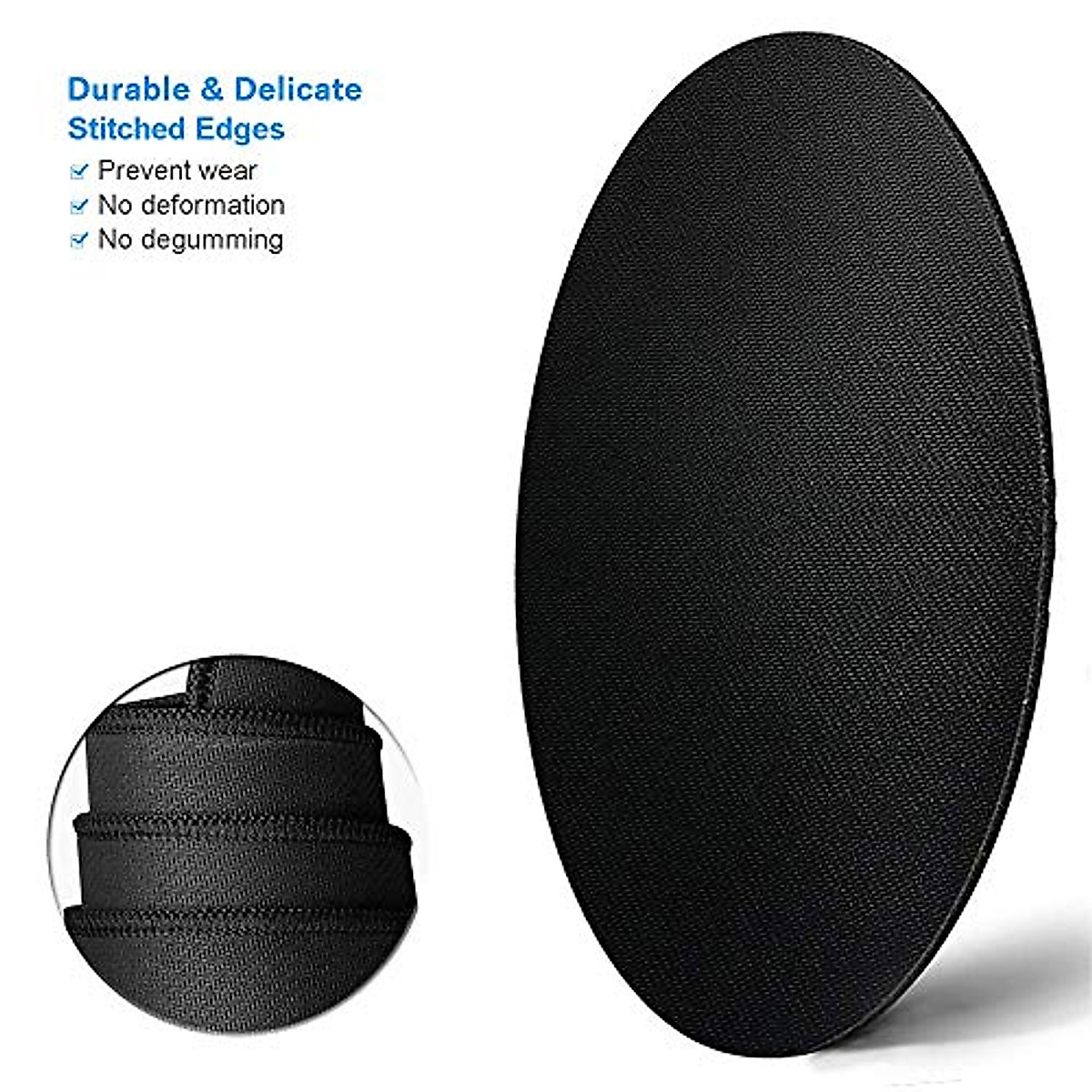 Mouse Pad, Round Mandala Mouse Mat, Non-Slip Rubber Base Mousepad with Stitched Edge, Waterproof Office Mouse Pad, Small Floral Mouse Mat (Mandala 3Pack)