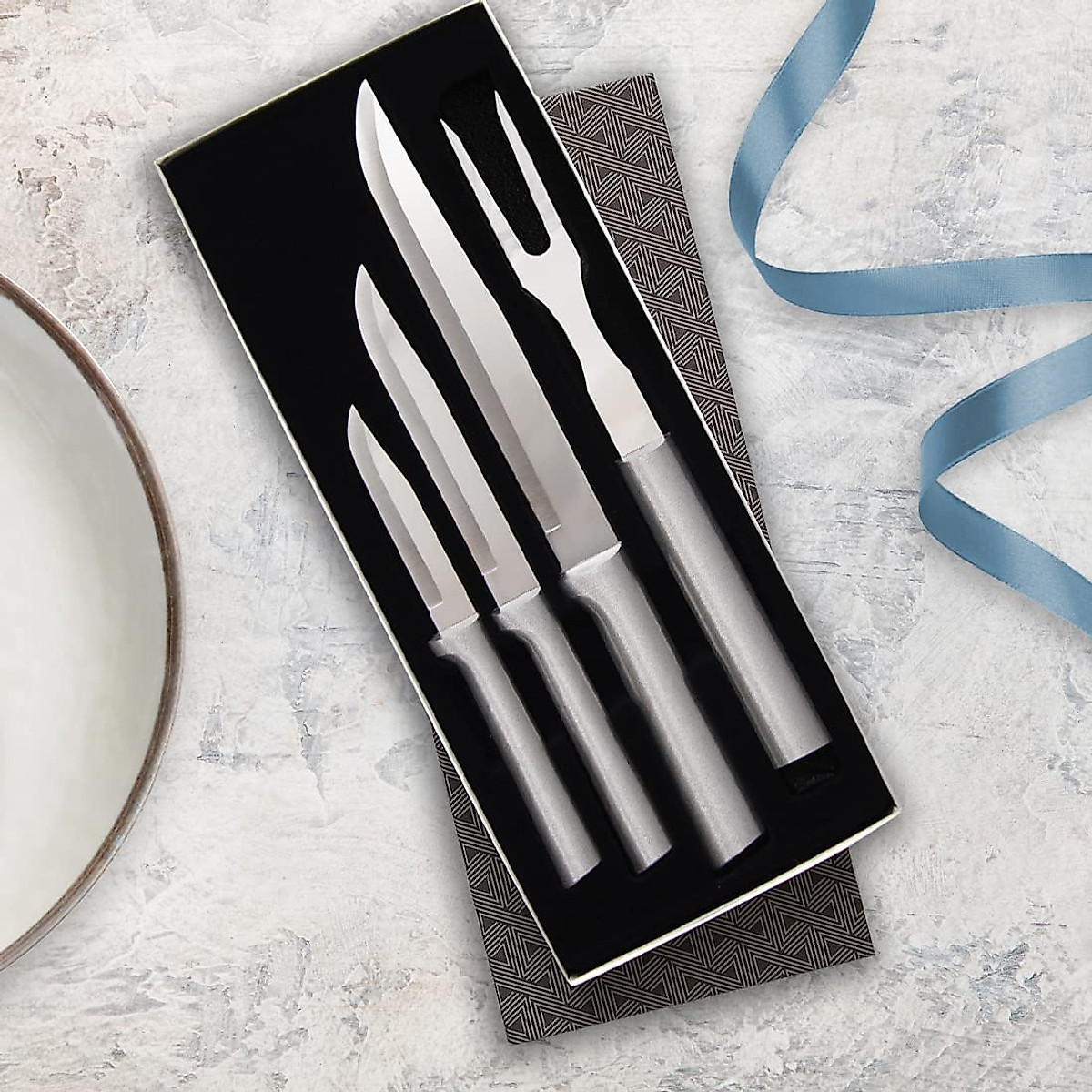 RADA Prepare Then Carve Carving Knife Gift Set With Knife Sharpener