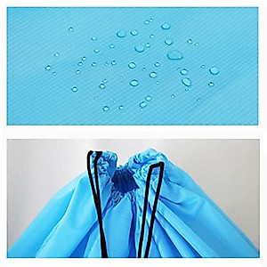 Colcolo Single Bag Waterproof Drawstring Storage Pouch Carry Sack Organizer, Blue, 50x70cm