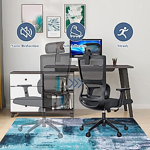 Pauwer Office Chair Mat for Hardwood Floors, 36'' x 48'' Computer Gaming Rolling Chair Mat, Low-Pile Desk Chair Mat Floor Mat Carpet Large Anti-Slip Floor Protector for Home Office