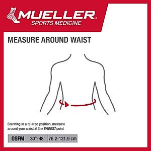 MUELLER Sports Medicine 4-in-1 Lumbar Back Brace with Removable Hot/Cold Pack, for Men and Women, Black, One Size