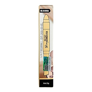 Music Flower Highlighter Stick, Double Ended Highlighter Makeup Stick with Sponge Brush, Shimmer Waterproof Long Lasting Smooth Silver Glitter Brighten Face Makeup Pencil, 1 Count