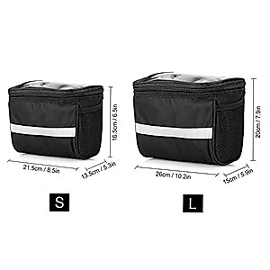 Lixada Bicycle Basket Bike Front Basket Bicycle Insulated Front Bag MTB Bike Handlebar Bag Basket Pannier Cooler Bag with Reflective Strip