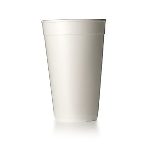 Concession Essentials 16oz Disposable White Foam Cups - Pack of 100ct