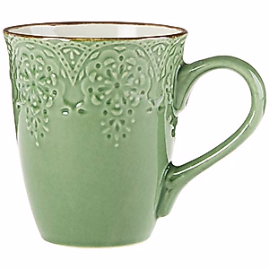 Pfaltzgraff French Lace Dinnerware Set, 16 Piece, Green