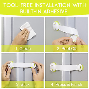 5 Pack Refrigerator Door Lock, Mini Fridge Lock Child Safety, Child Proof Cabinet Locks, Fits Perfectly for Locking Cabinets, Sliding Door, Drawers, Toilet Seat, Freezer, Closet Seat, Window, Oven