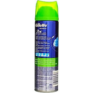 Gillette Series 3X Shave Gel Sensitive 7 Ounce (207ml) (3 Pack)