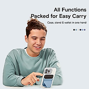 MOFT Magnetic iPhone 14 Pro Max Case and Phone Wallet Stand Snap Set, 3-Card Holder, 3-Angle Stand, Drop Proof, Scratch Resistant