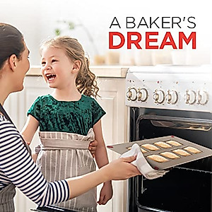 Elbee Home 8-Piece Nonstick Space Saving Bread Baking Pan Set - Includes Large Roasting Pan - Bread Loaf Pan - Baguette Pan - Cooling Rack - 8-Cavity Mini Loaf Pan Aluminized Steel - PFOA & PFOS Free