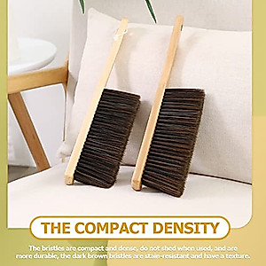 Outanaya Cleaning Brush Soft Bristle Broom Sofa Dusting Brush Bed Brush Hand Broom Desk Brush Stiff Brush Dish Brush with Soap Dispenser Baseboard Cleaner Tool Carpet Broom Lotus Tree Brown