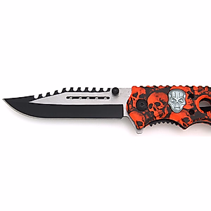 Snake Eye Tactical Pocket Knife - 3.5" Blade Folding Knife - Rescue Style EDC Gear and Equipment (RDSC)