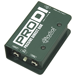 Radial ProDI 1 Channel Passive Instrument Mono Direct Box with Custom Transformer with Senor Microphone Cable