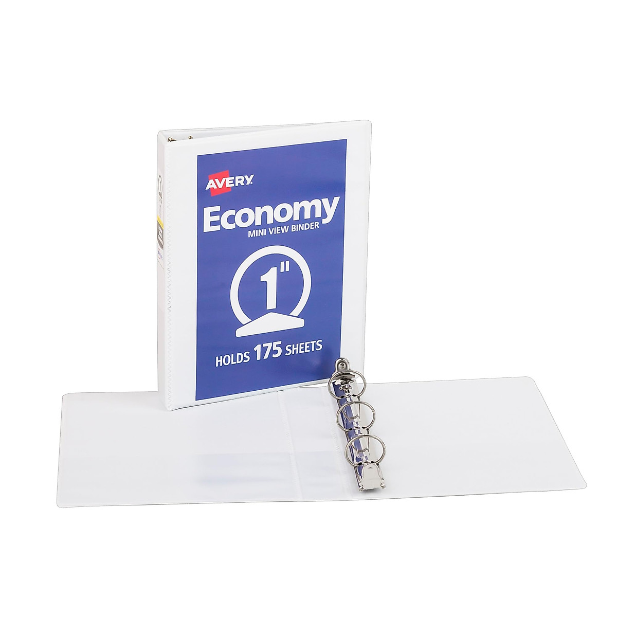 Avery Mini Economy View Binder with 1 Inch Round Ring, 5.5 x 8.5 inches, White, 1 Binder (5806)