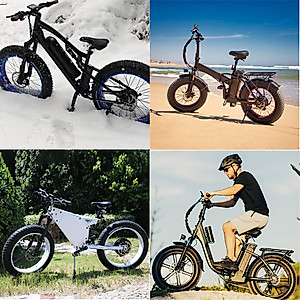 BUCKLOS Fat Tire 5.0 26 inch Air Electric Mountain Bike Inverted Suspension Fork, Thru Axle 15 * 150mm 140 Travel Rebound Adjustment Tapered Front Forks, for Snow Beach E-Bike MTB