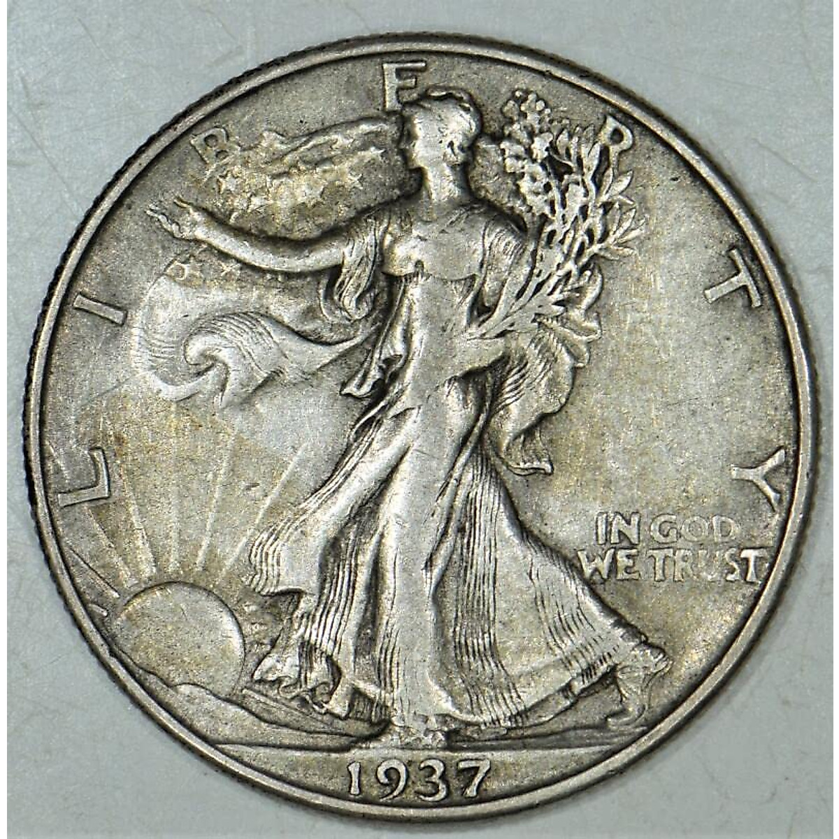 1937 D Walking Liberty Half Dollar XF-AU