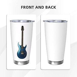 jshmgchw 3d Nice Guitar 20oz Tumbler, Car Cup With Lid And Straw, Spill-Proof, Stainless Steel Double Wall Vacuum Insulated Reusable Coffee Travel Mug, For Cold Drinks, Hot Beverage