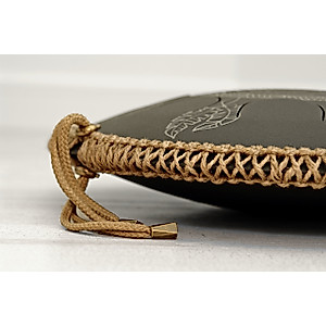 GUDA DRUM Freezbee Dreamcatcher black with Rope Decoration. Best Tongue drum