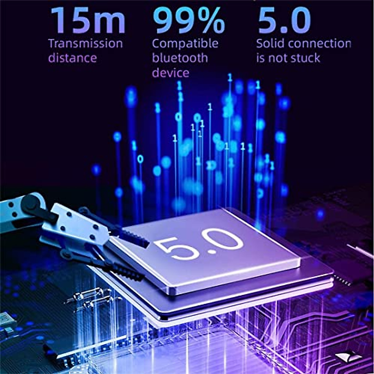 Bones-Conduction Wireless Headphone - TWS-Headphones with LED Digital Display Breathing Light Touch-Control - Hi-Fi Earphones Earbuds Headset for Game/Sport