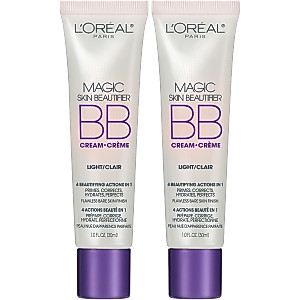 L'Oréal Paris Makeup Magic Skin Beautifier BB Cream Tinted Moisturizer, Light, 1 fl oz, 2 Count