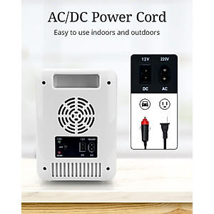 Oterbear 4L Mini Skincare Fridge, Makeup Fridge with Dimmable LED Light Mirror, Cooler and Warmer, Cosmetic Refrigerator for Bedroom, Office, Dorm and Car, White