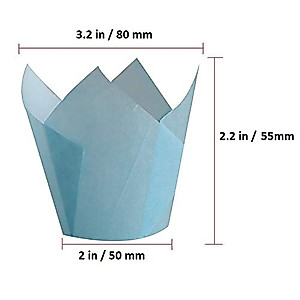 200 PCS Tulip Cupcake Liner Baking Cups Paper Cupcake and Muffin Baking Cups for Baby Showers,Weddings, Birthdays, Colourful and Natural (Ten Color)
