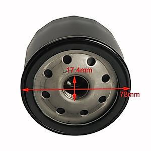 HIFROM 492056 492932 Oil Filter with 493629 691035 Fuel Filter Replacement for John Deere F620 Kawasaki FB460V Kohler CH18-CH25