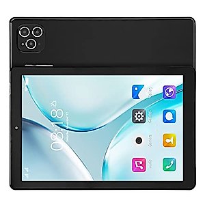 ICRPSTU Tablet PC, US Plug 100‑240V Octa Core CPU 4GB RAM 64GB ROM Office Tablet 2 Card Slots for Business (Black)