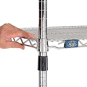 Nexel Chrome Wire Shelving, 42"W X 18"D x 54"H